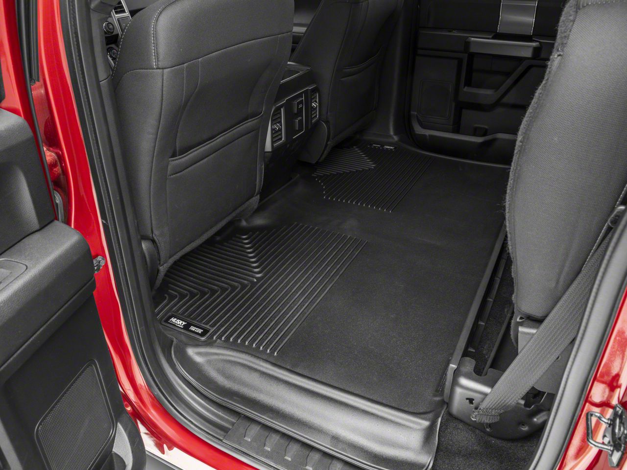 Husky Liners F-150 X-Act Contour Front and Second Seat Floor Liners; Black 53498 (15-25 F-150 ...