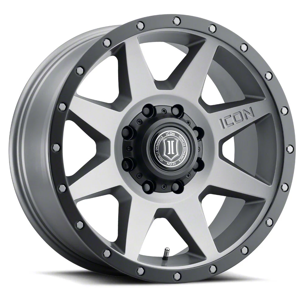 ICON Alloys Silverado 3500 Rebound Titanium 8-Lug Wheel; 20x9; 12mm ...