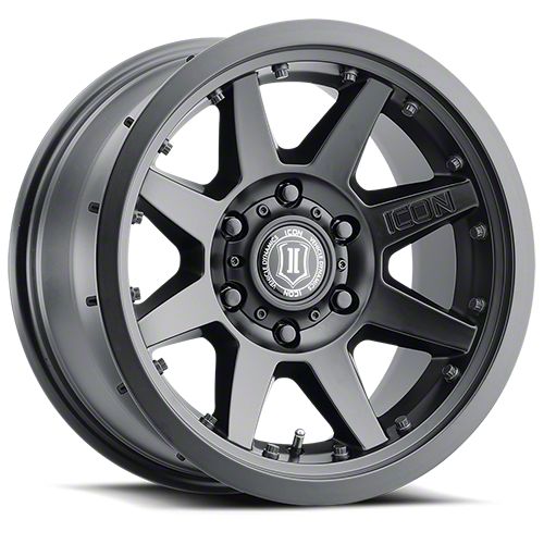 ICON Alloys Canyon Rebound Pro Satin Black 6-Lug Wheel; 17x8.5; 25mm ...