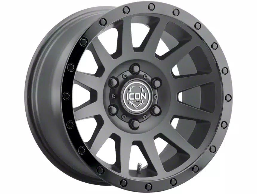 ICON Alloys Ranger Compression Double Black 6-Lug Wheel; 18x9; 25mm ...