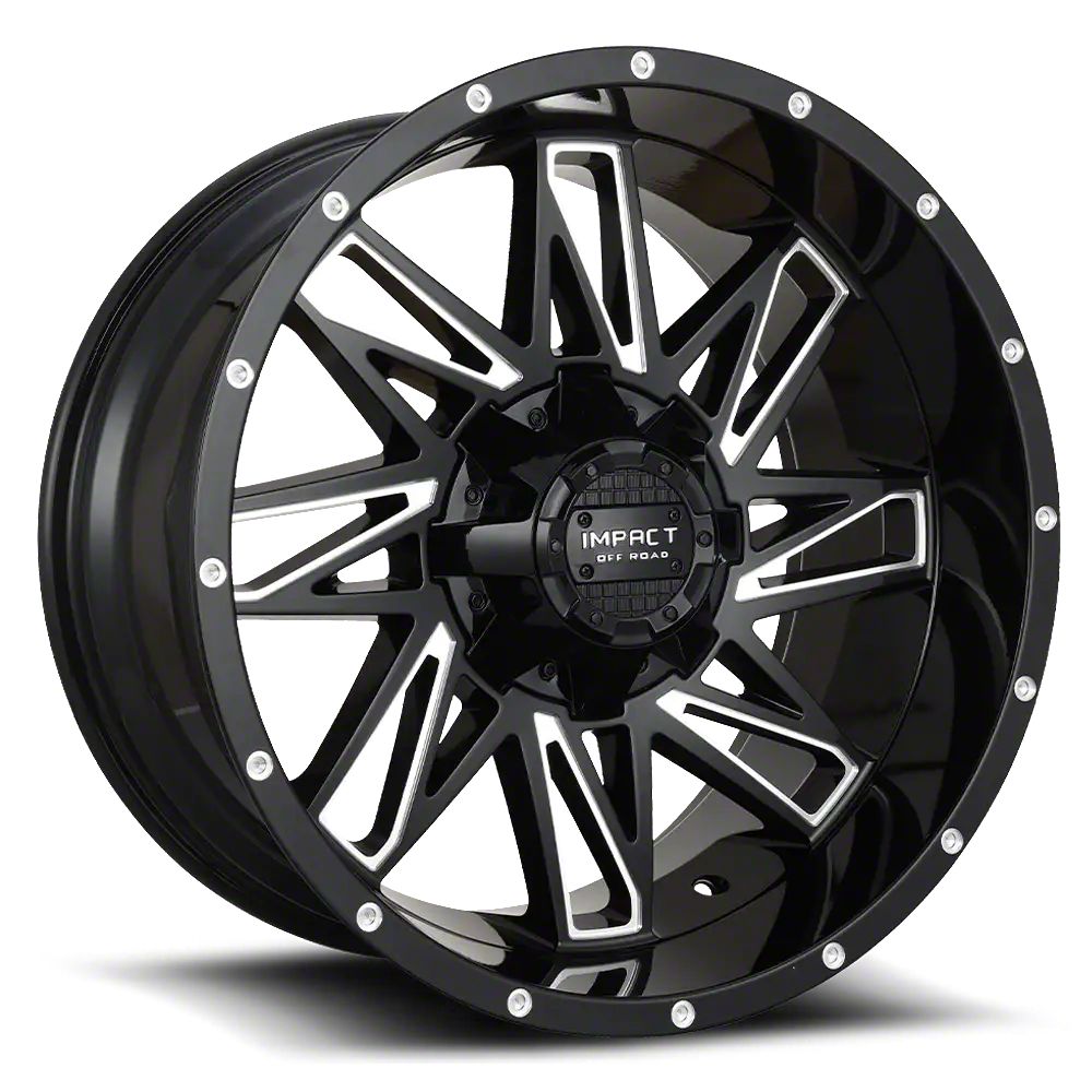 Impact Wheels F-150 814 Gloss Black Milled Wheel; 18x9; 0mm Offset ...
