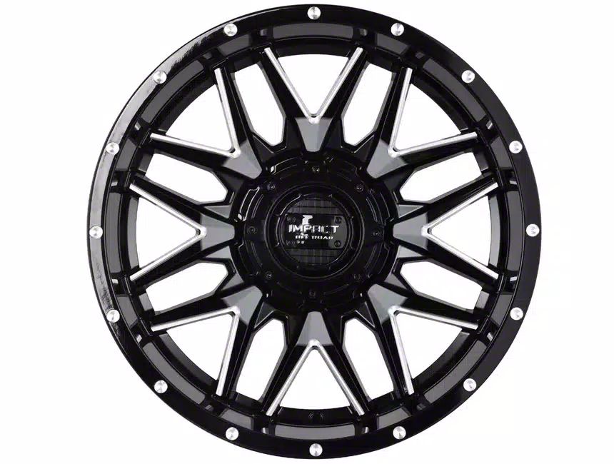 Impact Wheels F-150 819 Gloss Black Milled 6-Lug Wheel; 17x9; 0mm ...