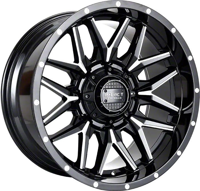 Impact Wheels F-150 819 Gloss Black Milled 6-Lug Wheel; 17x9; -12mm ...