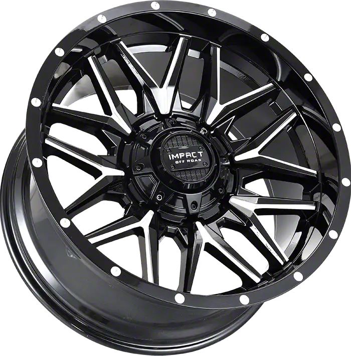 Impact Wheels F-150 819 Gloss Black Milled 6-Lug Wheel; 17x9; -12mm ...