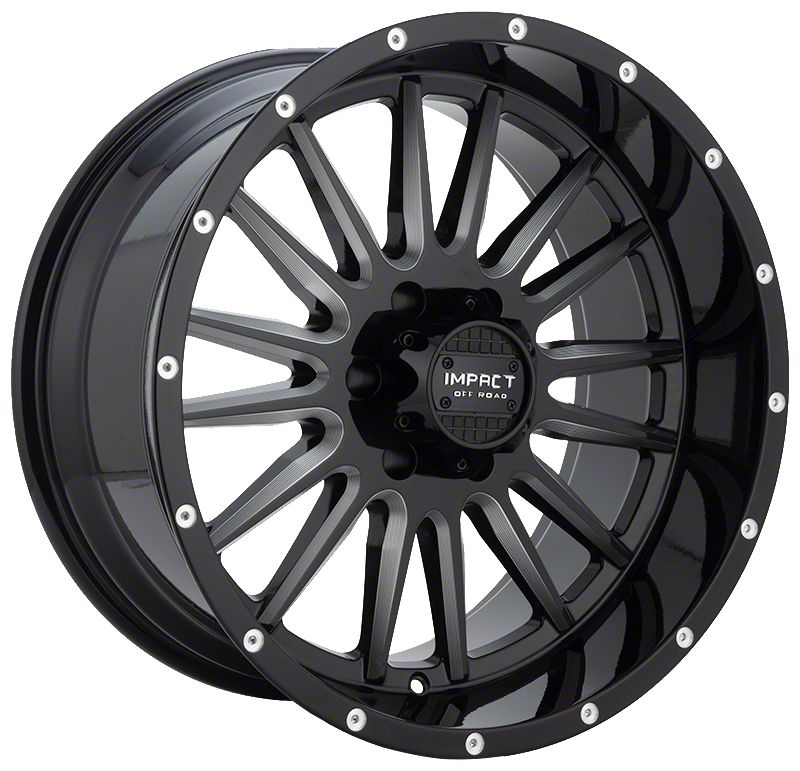 Impact Wheels F-150 833 Gloss Black Milled 6-Lug Wheel; 17x9; -12mm ...