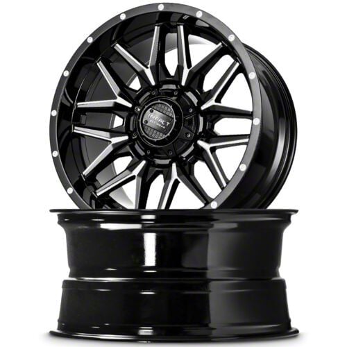 Impact Wheels Silverado 1500 819 Gloss Black Milled 6-Lug Wheel; 20x10 ...