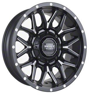 Impact Wheels Silverado 1500 819 Matte Black Milled 6-Lug Wheel; 17x9 ...