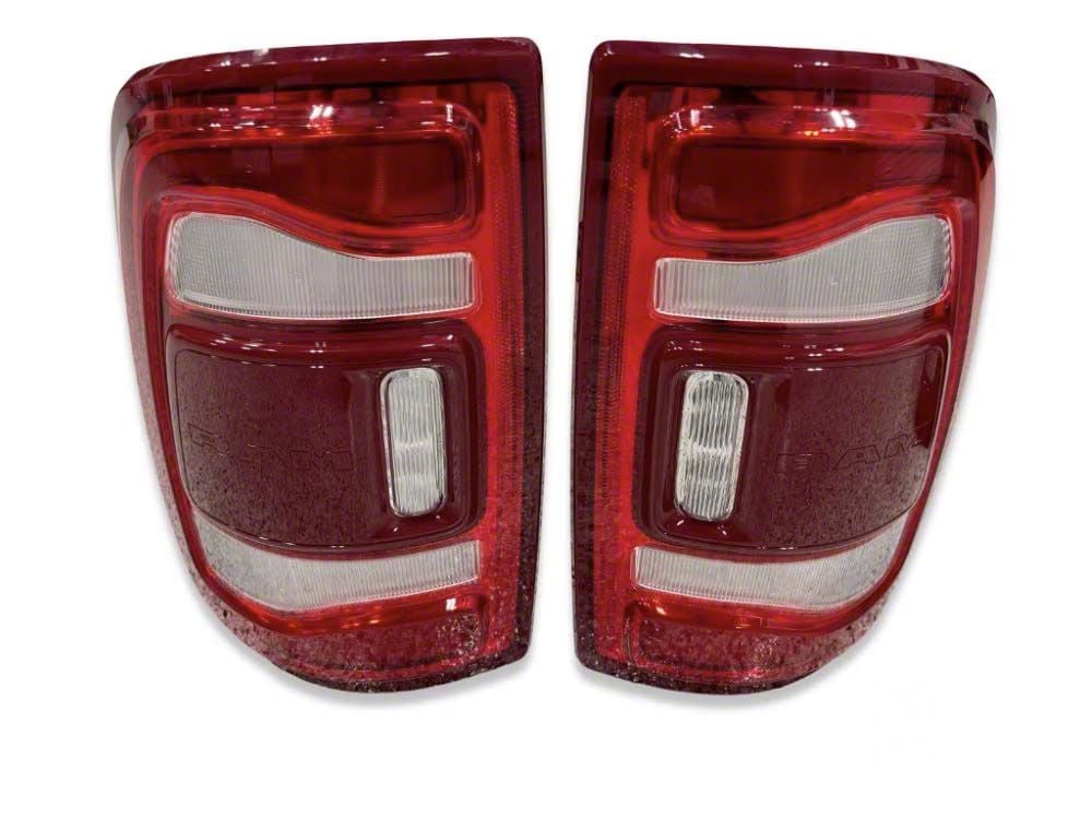 Infotainment RAM 1500 Factory OEM LED Tail Lights; Chrome Housing; Red ...