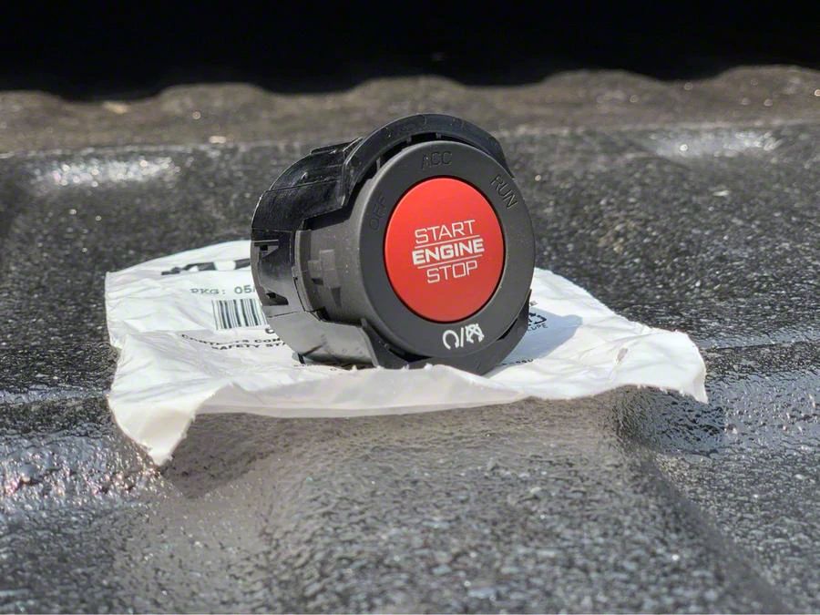 Infotainment RAM 1500 OEM Red TRX Style Push-to-Start Button Upgrade C ...