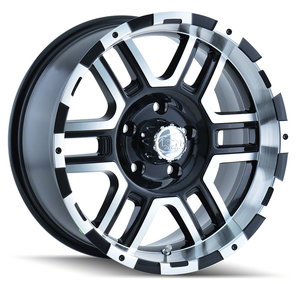 ION Wheels Sierra 1500 179 Satin Black Machined 6-Lug Wheel; 17x9; 0mm ...