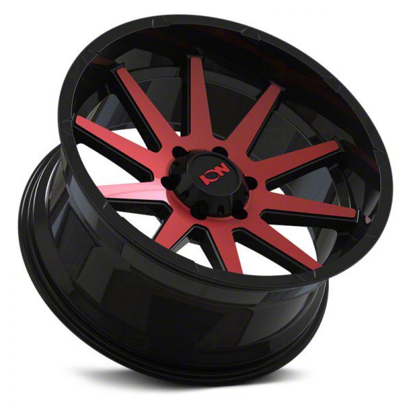 ION Wheels RAM 1500 TYPE 143 Gloss Black with Red Machined 6-Lug Wheel ...