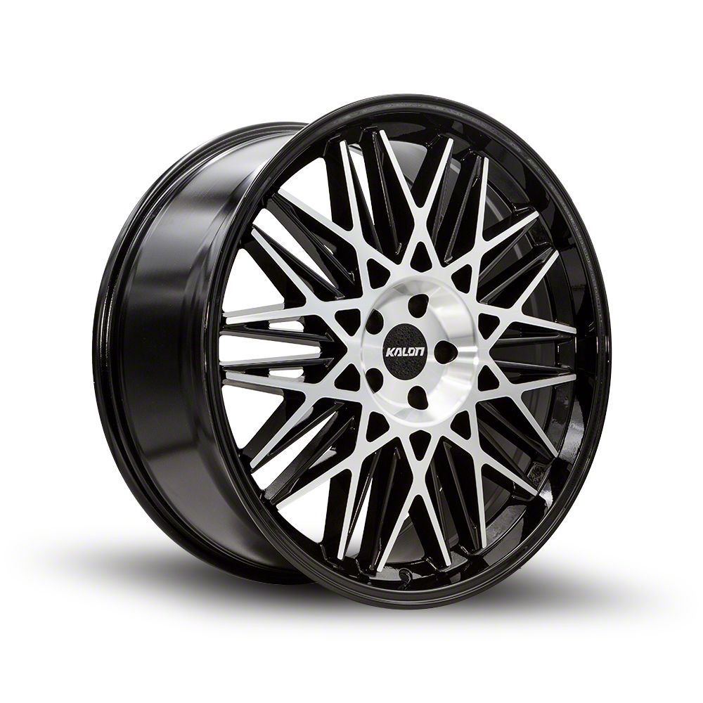 Kalon Ranger Kolossus Gloss Black with Machined Face 6-Lug Wheel; 22x9 ...