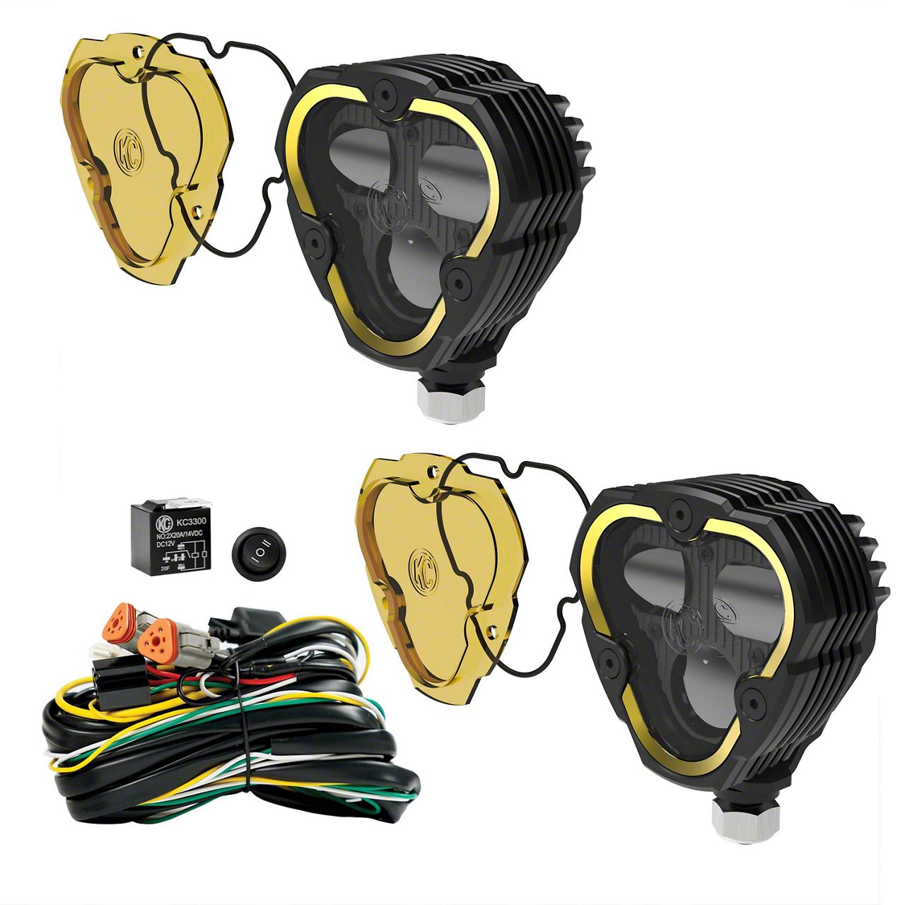 KC HiLiTES F-150 FLEX ERA 3 Dual Mode 2-Light Master Kit; SAE Fog Beam ...