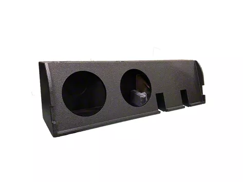 King Boxes F-150 10-Inch Dual Downfire Sealed Subwoofer Box; Charcoal ...