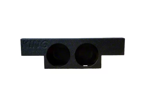 King Boxes Silverado 1500 10-Inch Dual Sealed Subwoofer Box; Charcoal Sprayed Finish AK-GMC03-10 ...