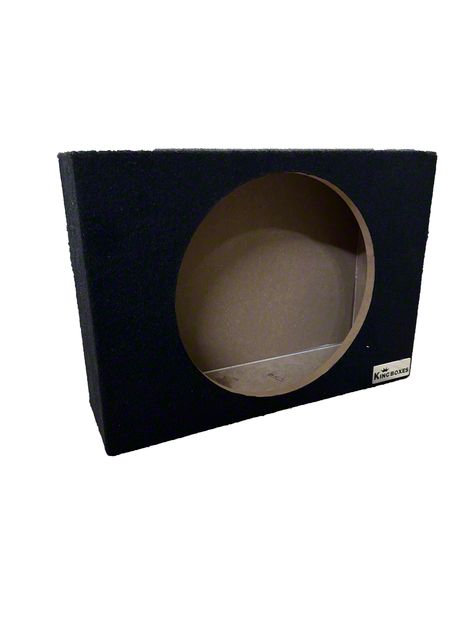 King Boxes Silverado 3500 10-Inch Single Sealed Shallow Truck Subwoofer Box; Charcoal Carpeting ...