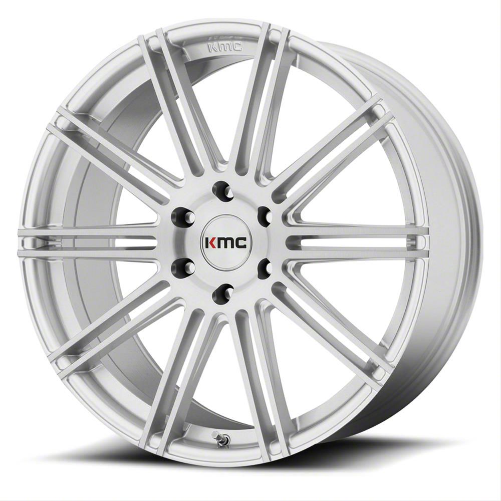 KMC Sierra 1500 Channel Brushed Silver 6-Lug Wheel; 22x9.5; 30mm Offset ...