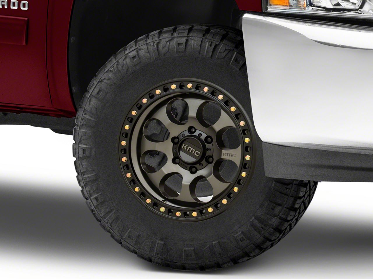 KMC Silverado 1500 Riot SBL Anthracite with Satin Black Lip 6-Lug Wheel ...