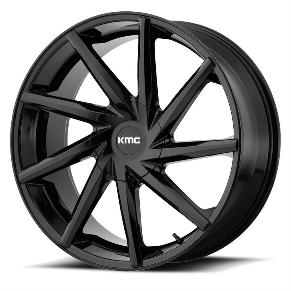 KMC F-150 Burst Gloss Black 6-Lug Wheel; 22x9; 30mm Offset ...