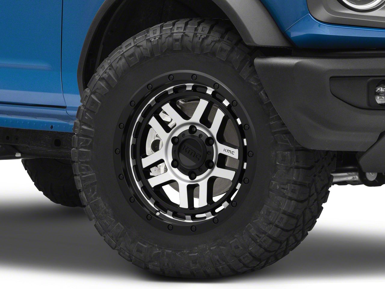 KMC F-150 Recon Satin Black Machined 6-Lug Wheel; 18x8.5; 18mm Offset ...