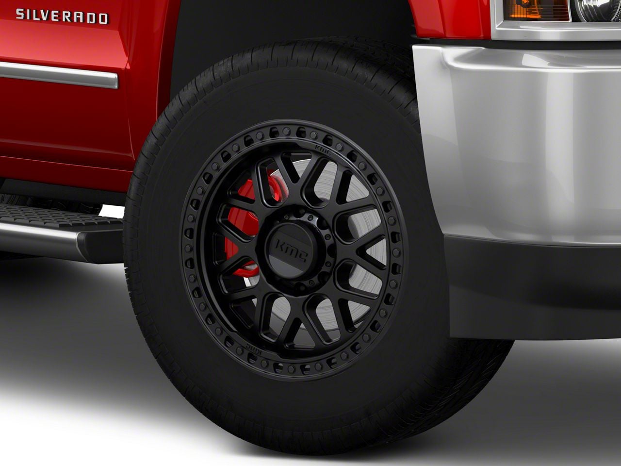 KMC Silverado 3500 GRS Satin Black 8-Lug Wheel; 20x9; 0mm Offset ...