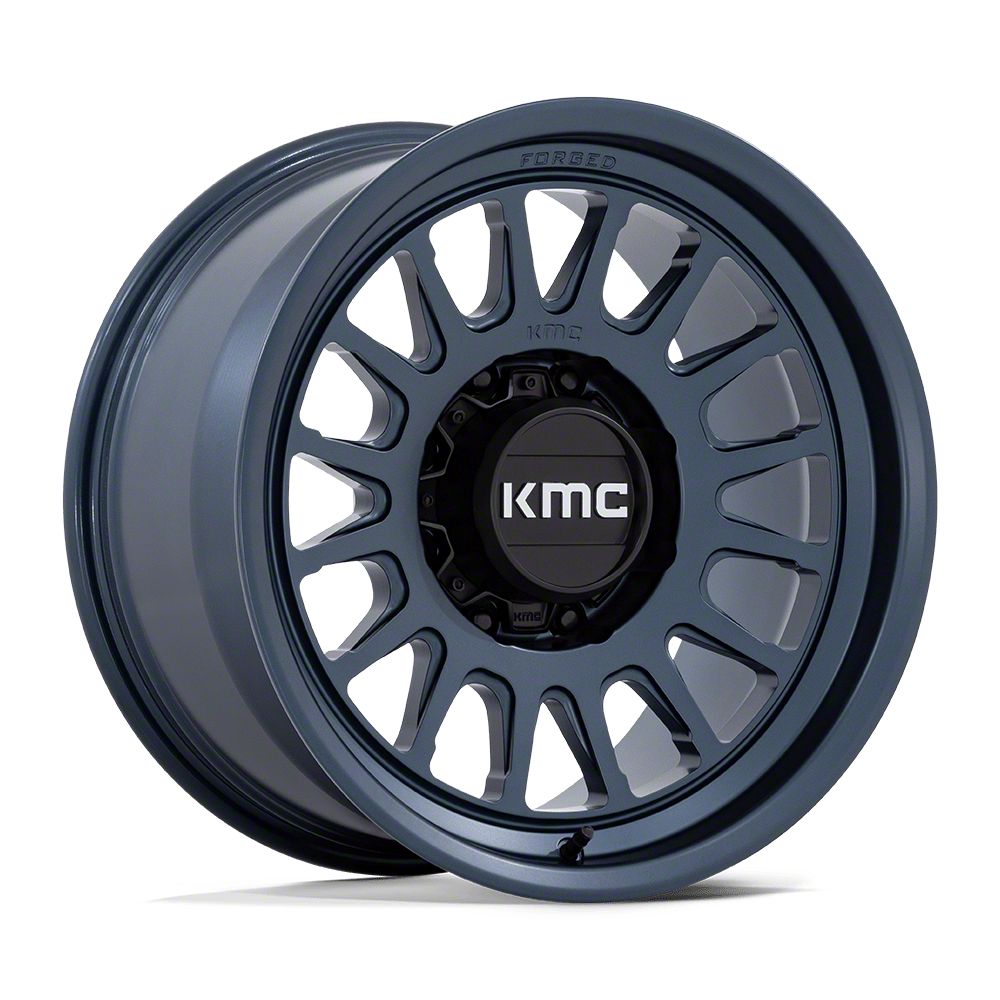 KMC RAM 2500 Impact Forged Monoblock Metallic Blue 8-Lug Wheel; 18x9 ...