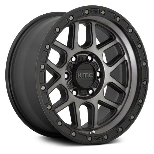 KMC RAM 2500 Mesa Satin Black with Gray Tint 8-Lug Wheel; 20x9; 18mm ...
