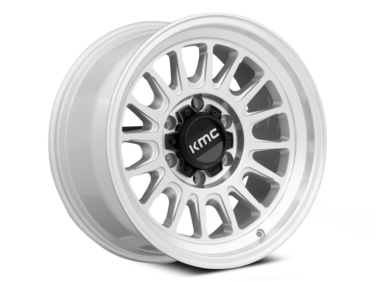 KMC Silverado 1500 Impact Ol Silver Machined 6-Lug Wheel; 17x8.5; 0mm ...