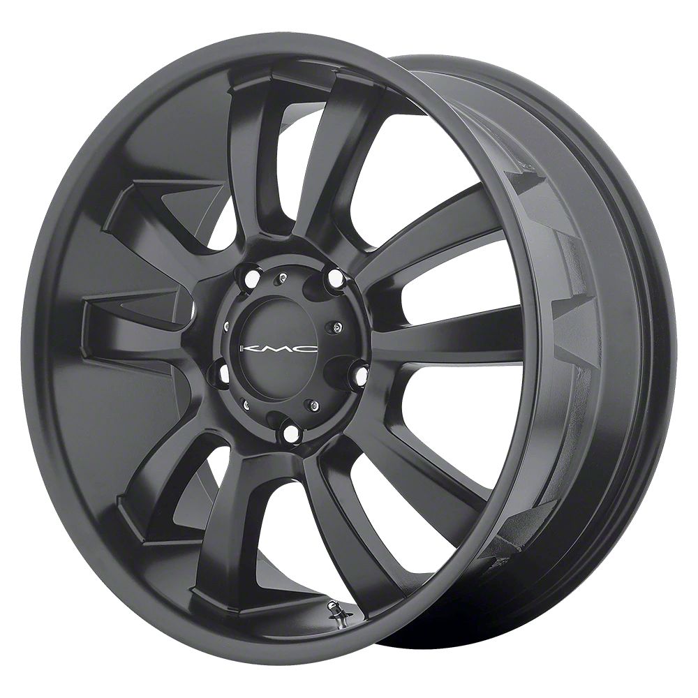 KMC Canyon Skitch Satin Black 6-Lug Wheel; 18x8; 15mm Offset ...