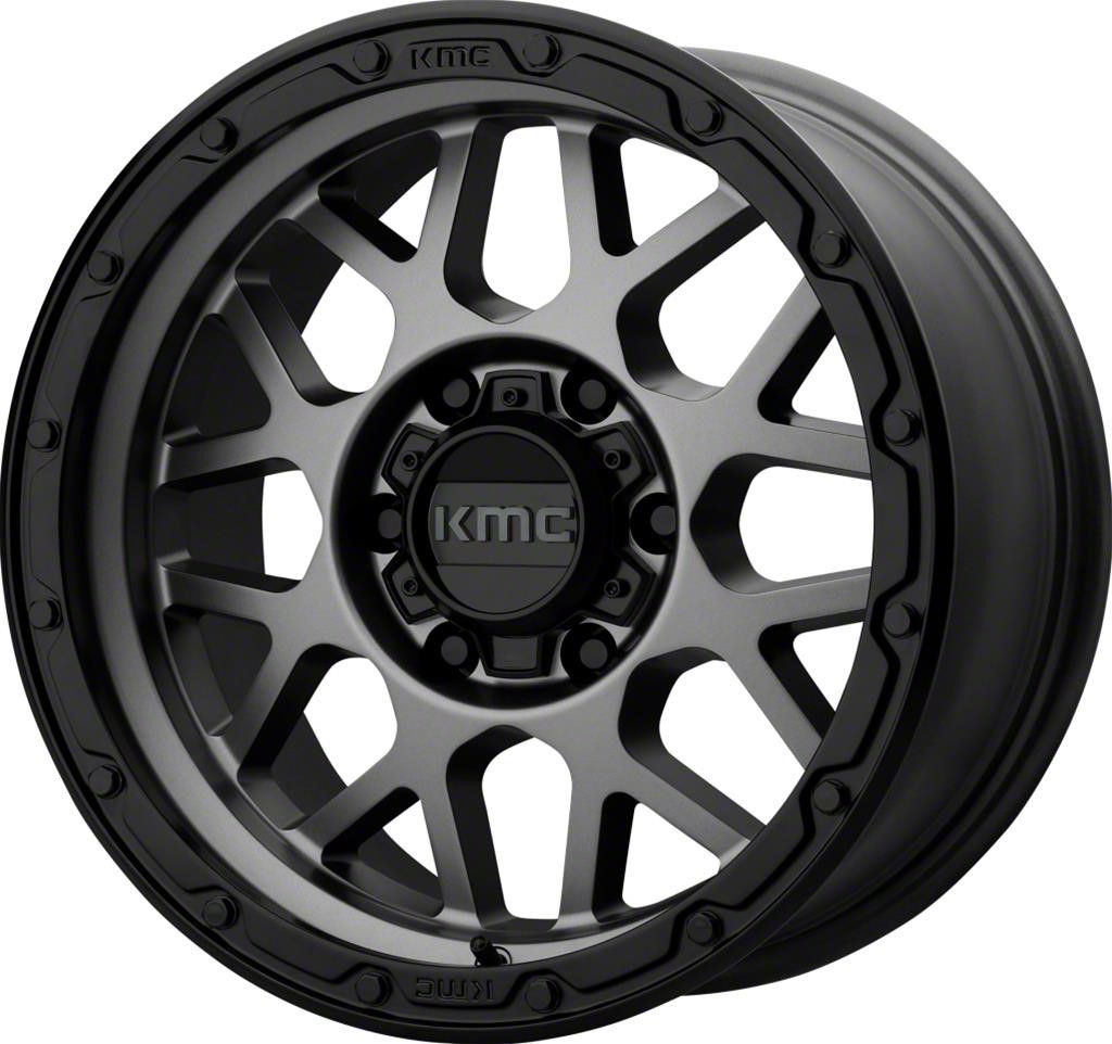 KMC Ranger Grenade Off-Road Matte Gray 6-Lug Wheel; 17x9; 18mm Offset ...