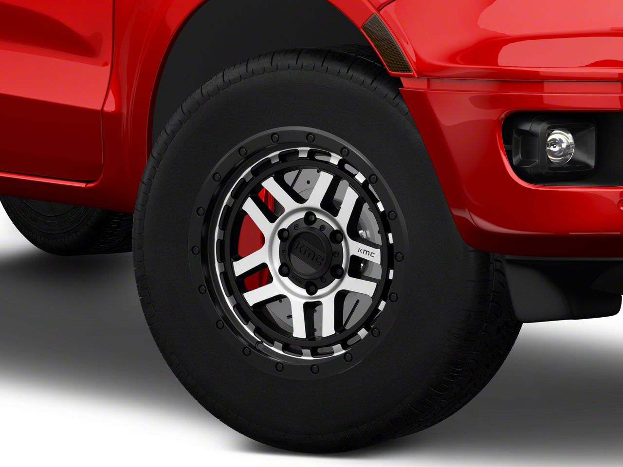 KMC Ranger Recon Satin Black Machined 6-Lug Wheel; 18x8.5; 18mm Offset ...