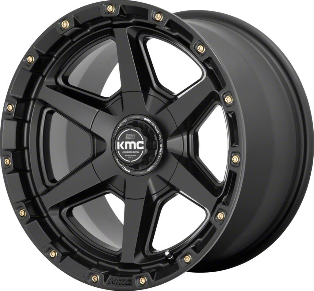 KMC Ranger Signal Satin Black 6-Lug Wheel; 17x9; 18mm Offset ...