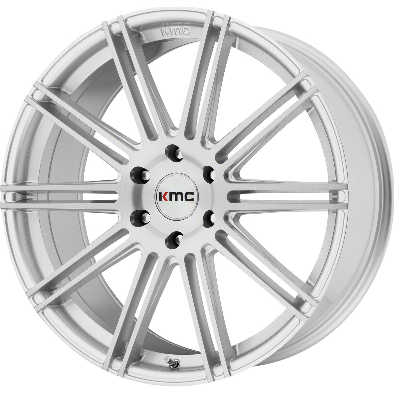 KMC Sierra 1500 Channel Brushed Silver 6-Lug Wheel; 24x9.5; 30mm Offset ...