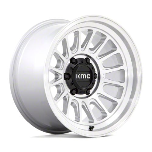 KMC Silverado 1500 Impact Ol Silver Machined 6-Lug Wheel; 17x9; -12mm ...