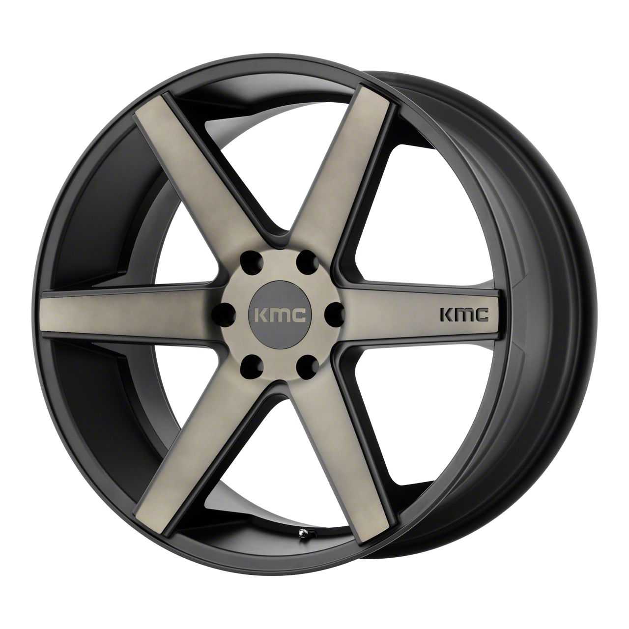 KMC Yukon District Truck Matte Black Dark Tint 6-Lug Wheel; 24x9; 30mm ...