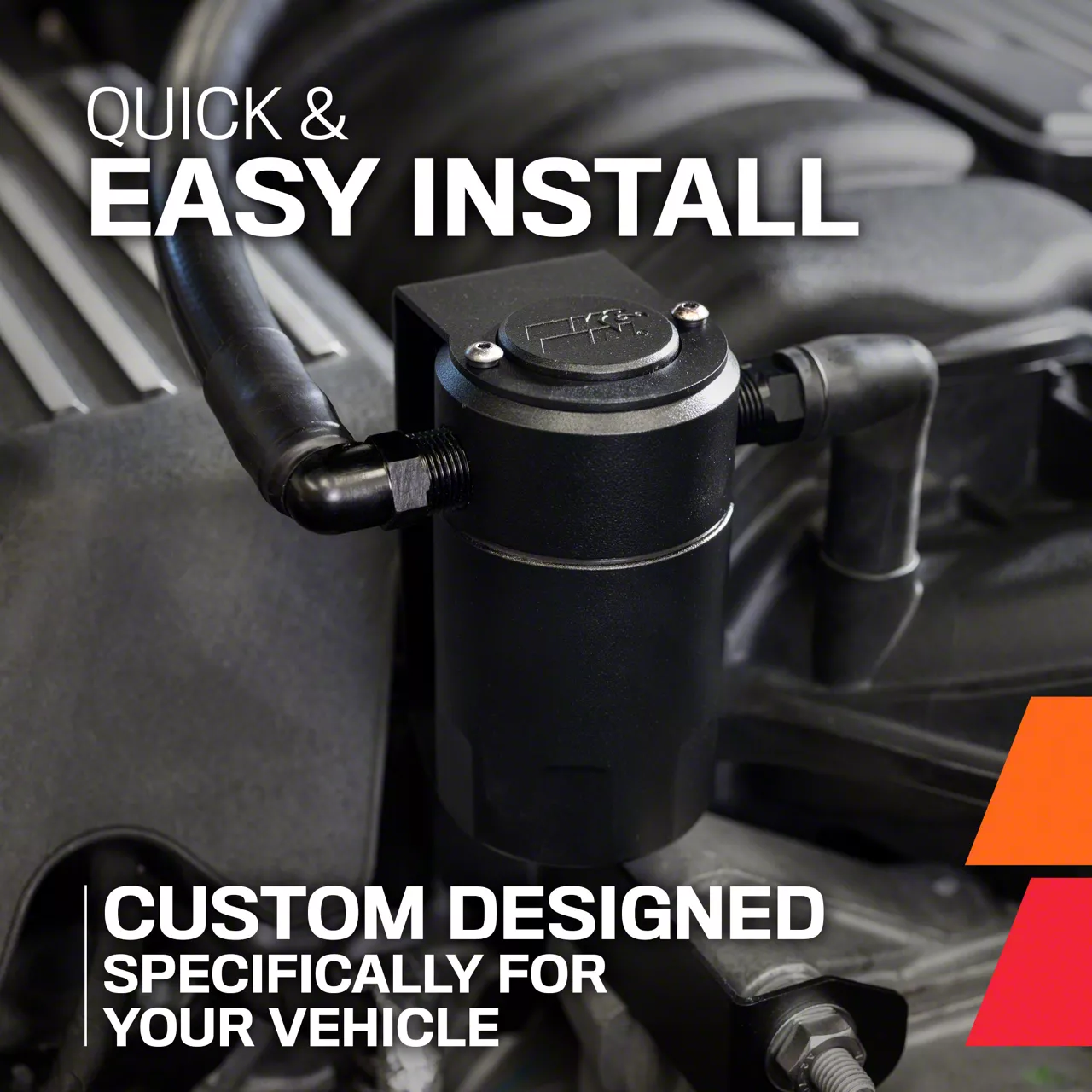 K&N F-150 Oil Catch Can 81-0800 (11-25 2.7L/3.5L EcoBoost, 5.0L F-150 ...