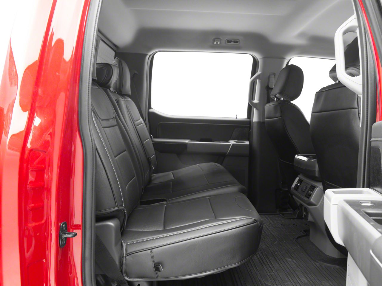 Kustom Interior F-150 Premium Artificial Leather Front and Rear Seat Covers; All Black SC-F150 ...