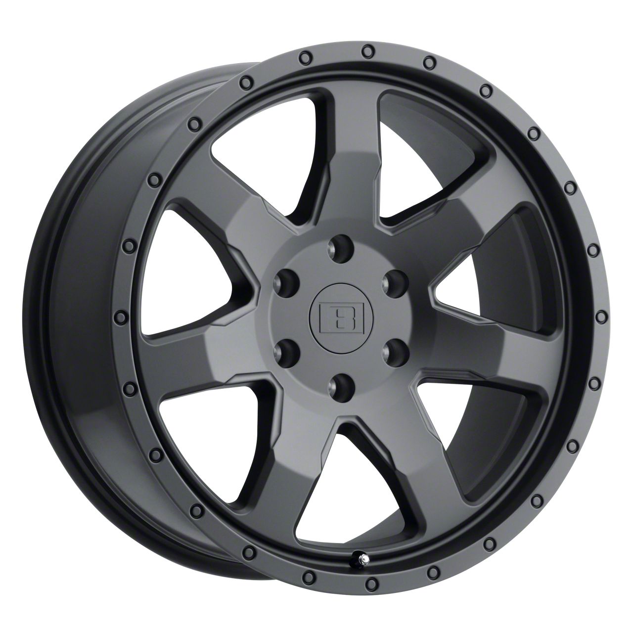Level 8 Wheels Silverado 1500 Slam Matte Black 6-Lug Wheel; 17x8.5 ...