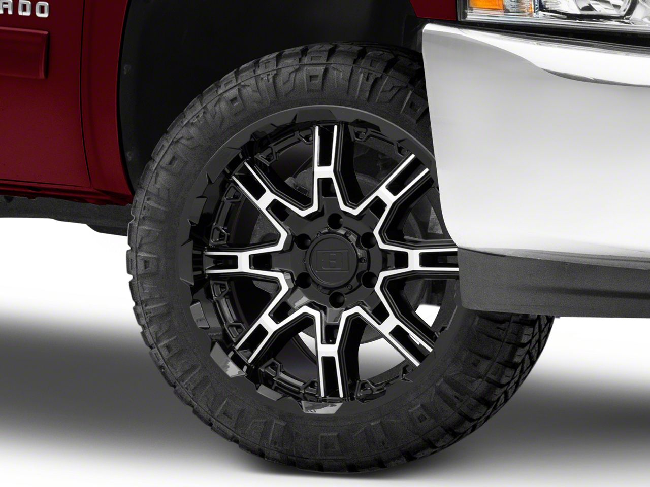 Level 8 Wheels Silverado 1500 Slingshot Gloss Black Machined 6-Lug ...