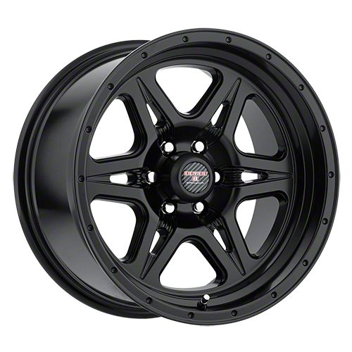 Level 8 Wheels Silverado 1500 Strike 6 Matte Black 6-Lug Wheel; 18x9 ...