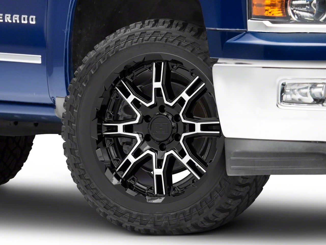 Level 8 Wheels Silverado 1500 Slingshot Gloss Black Machined 6-Lug ...