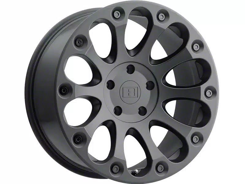 Level 8 Wheels Silverado 1500 Impact Matte Black 6-Lug Wheel; 18x9; 9mm ...