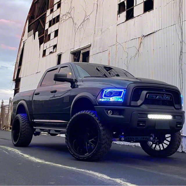 RAM 1500 RGBW Outline Headlight Halo Kit with Projector Halos and ...