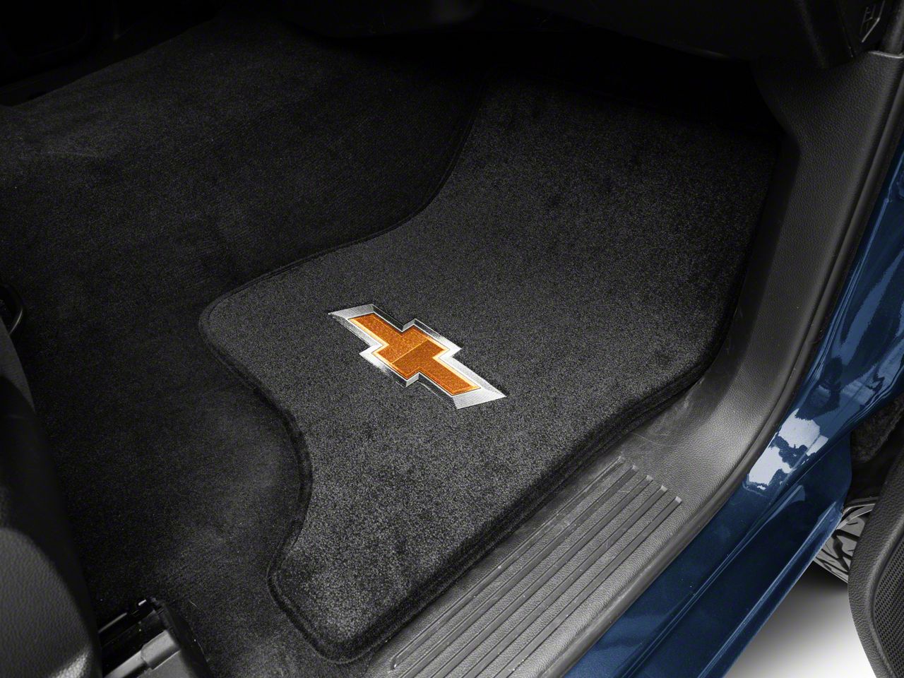 Lloyd Silverado 1500 Ultimat Front Floor Mats w/ Bowtie Logo - Black ...