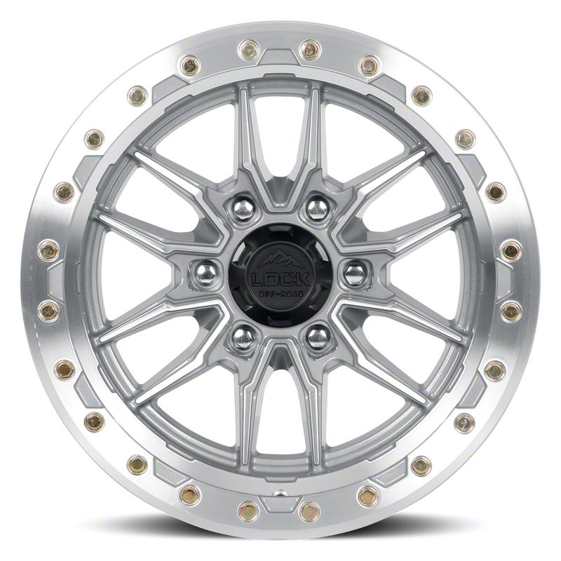 Lock Off-Road Yukon Krawler Machine with Clear Coat 6-Lug Wheel; 17x9 ...