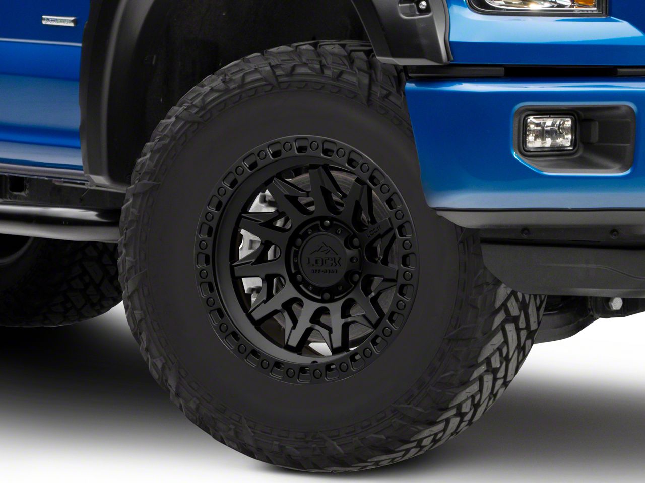 Lock Off-Road F-150 Lunatic Matte Black with Matte Black Ring 6-Lug ...