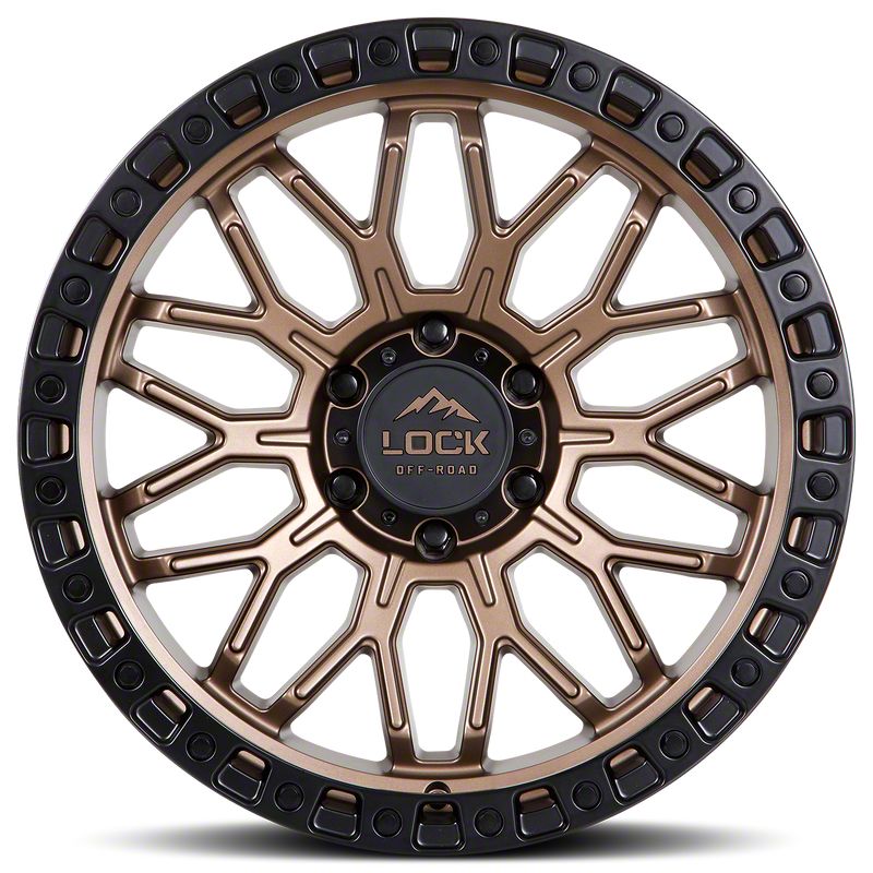 Lock Off-Road Silverado 1500 Combat Matte Bronze with Matte Black Ring ...