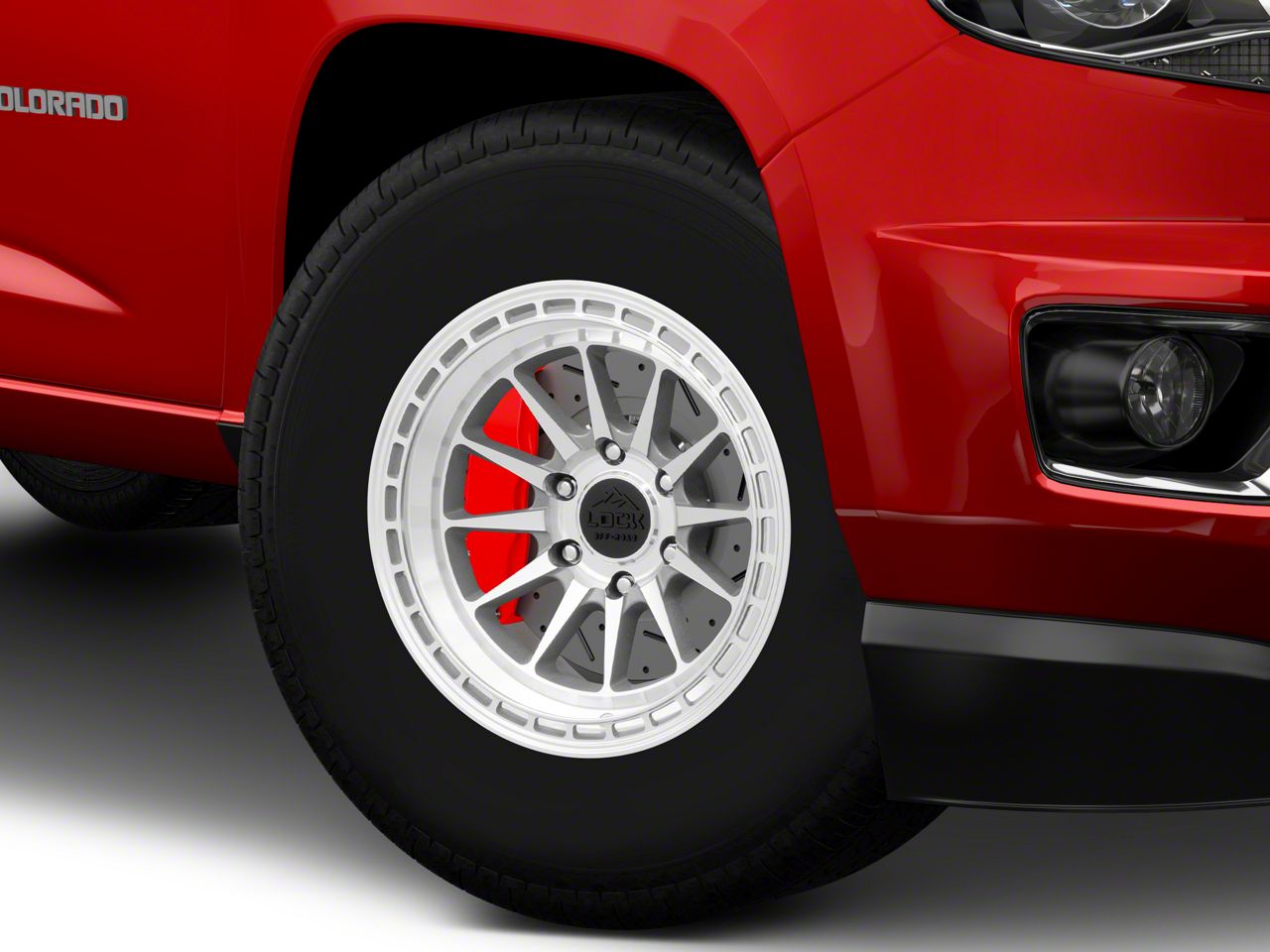 Lock Off-Road Colorado Baja Machining with Clear Coat 6-Lug Wheel; 17x9 ...