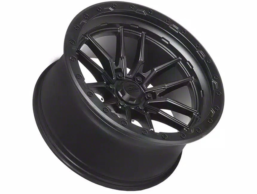 Lock Off-Road RAM 1500 Krawler Matte Black with Matte Black Ring 6-Lug ...