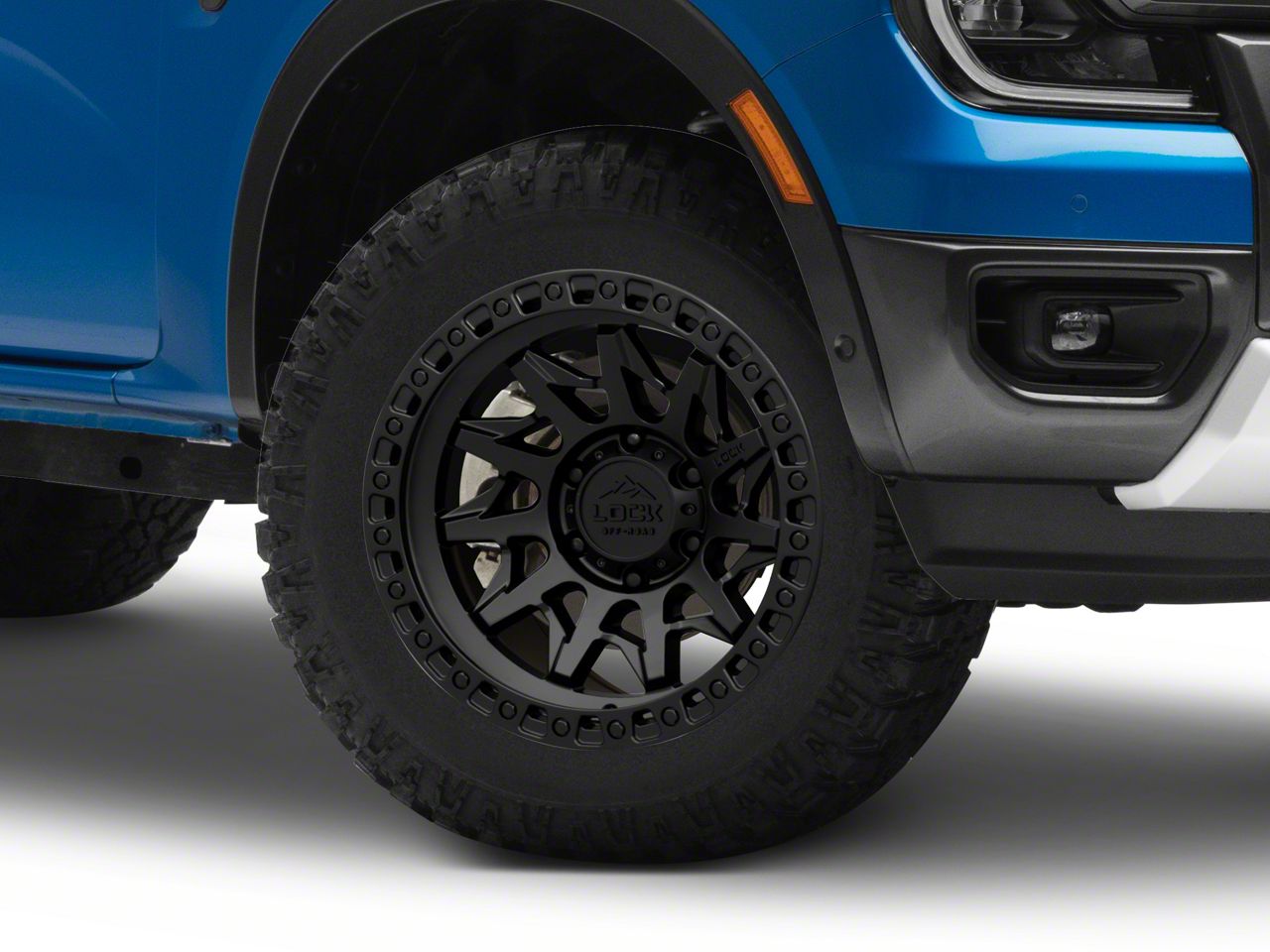 Lock Off-Road Ranger Lunatic Matte Black with Matte Black Ring 6-Lug ...
